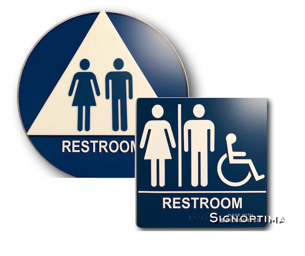 ADA Compliant Restroom Signs – SignOptima