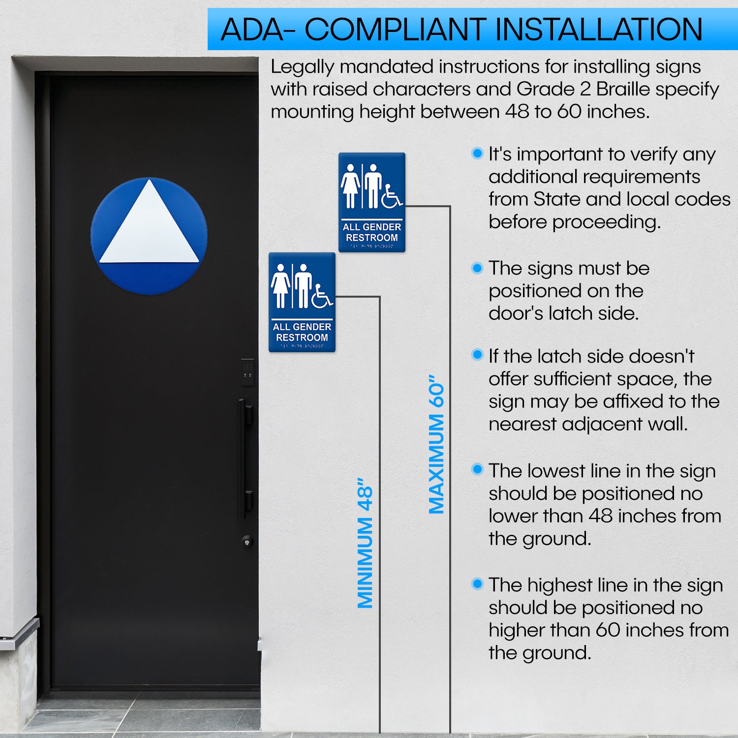 Ada Bathroom Signage Requirements ADA Restroom Sign | All Gender