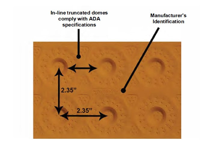 ADA Truncated Dome | Tuftile Detectable Warning Tile – SignOptima