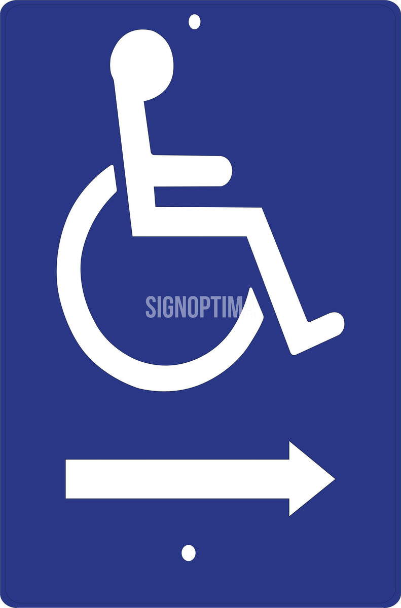 Accessible Entrance Directional Aluminum Sign ,SignOptima™️